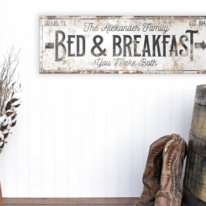 Custom Bed and Breakfast Sign: Rustic Farmhouse Decor - Etsy