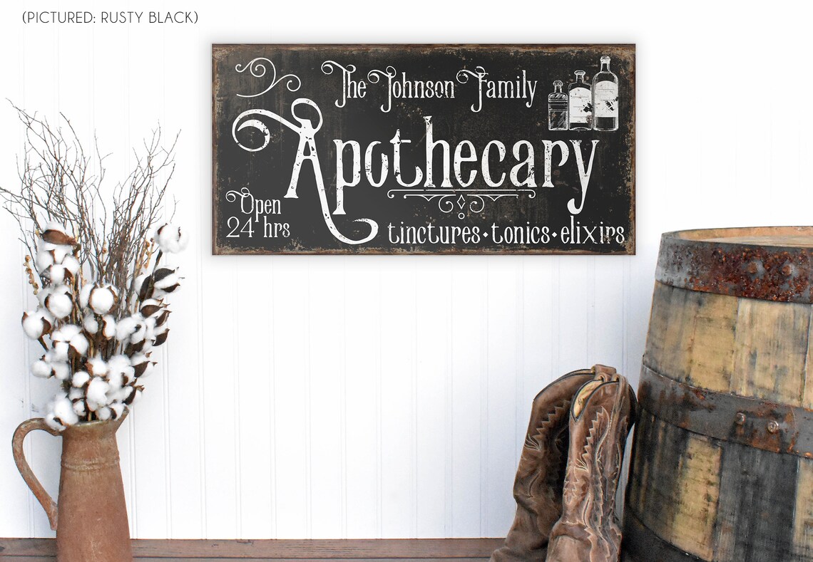 Vintage Apothecary Sign Custom Kitchen Decor Custom Pantry - Etsy