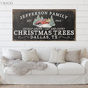 Personalized Country Farmhouse Christmas Sign Custom Christmas Decor ...