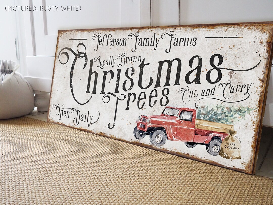 Christmas Trees Sign for Christmas Decorations Personalized Hot Cocoa ...