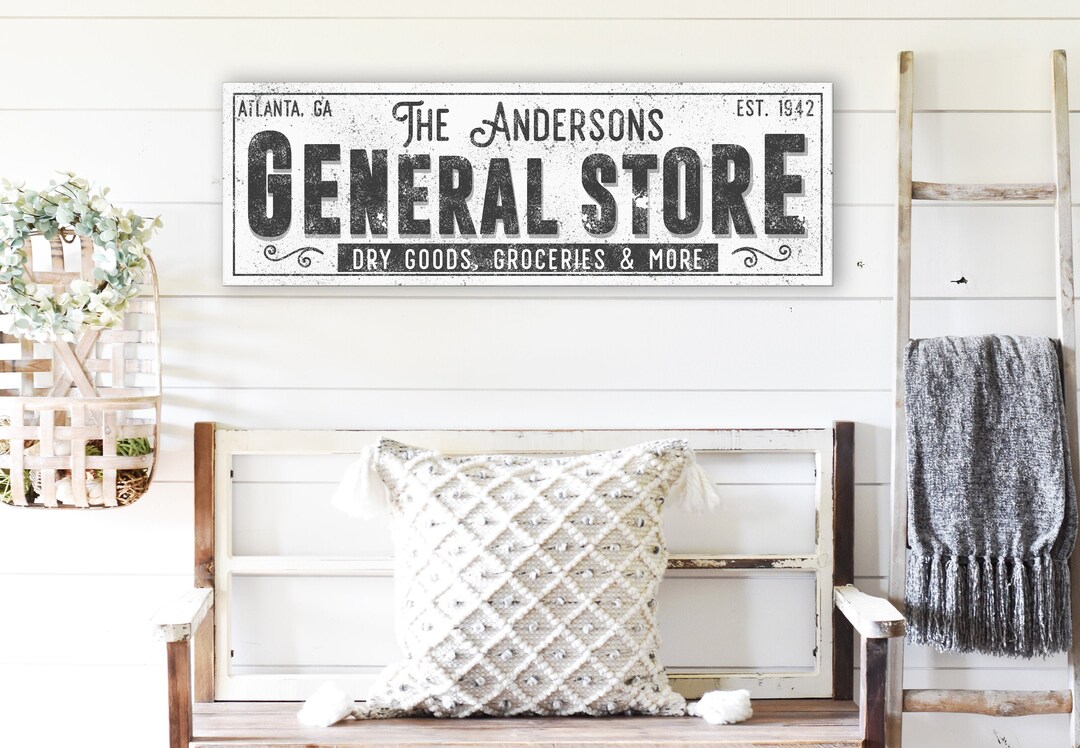 Large General Store Sign Mercantile Large Grocery Store Outdoor Store ...