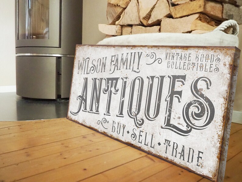 Custom Antiques Sign Personalized Antique Collectors Gift - Etsy