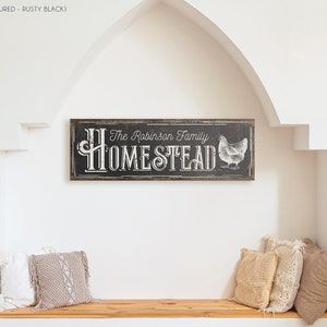 Custom Homestead Sign Large Farmhouse Sign Personalized Outdoor Signs ...