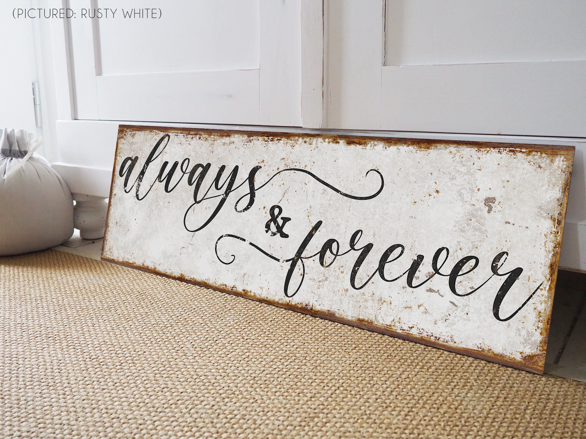 Above Bed Sign Master Bedroom Signs Always and Forever Wall - Etsy