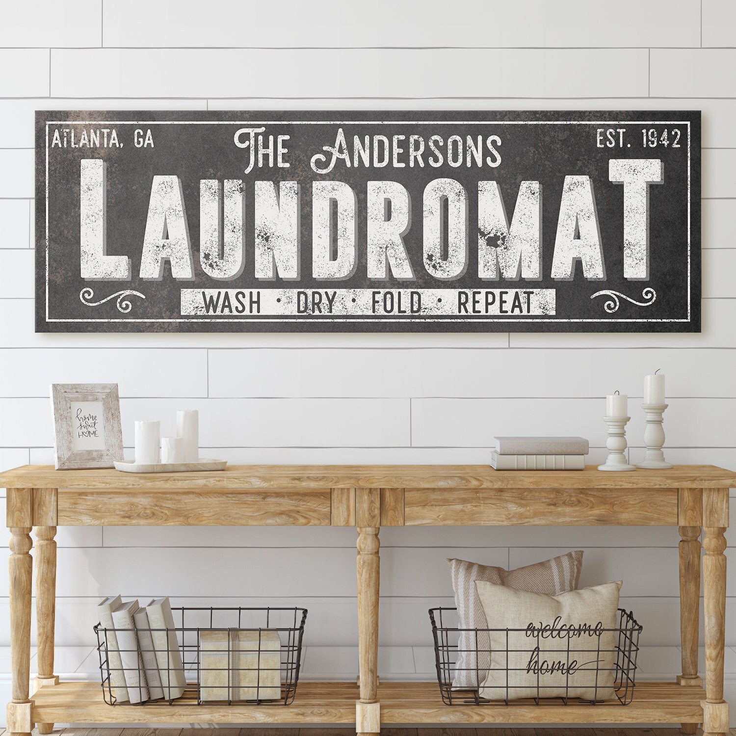 Rustic Custom Laundry Room Sign Farmhouse Washroom Sign Metal - Etsy