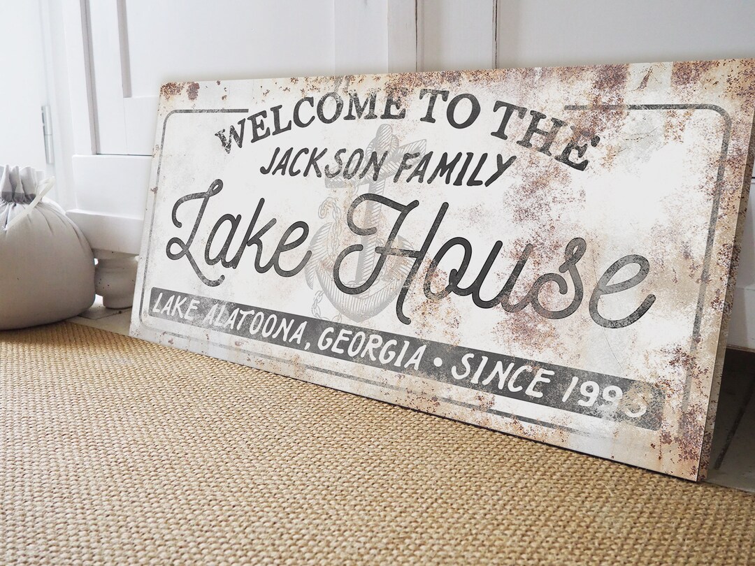 Custom Welcome to the Lake House Sign for Lakehouse Wall Art ...