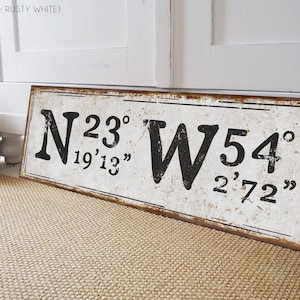 Custom Coordinates Sign GPS Coordinates Gift Latitude Longitude Home ...