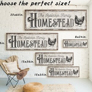 Custom Homestead Sign Large Farmhouse Sign Personalized Outdoor Signs ...