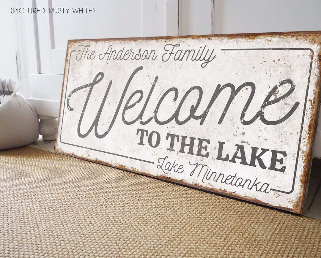 Custom Lake House Decor Personalized Family Name Lake Cabin Sign ...