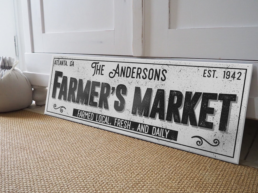 Modern Farmhouse Wall Decor Personalized Farmhouse Kitchen Sign French ...