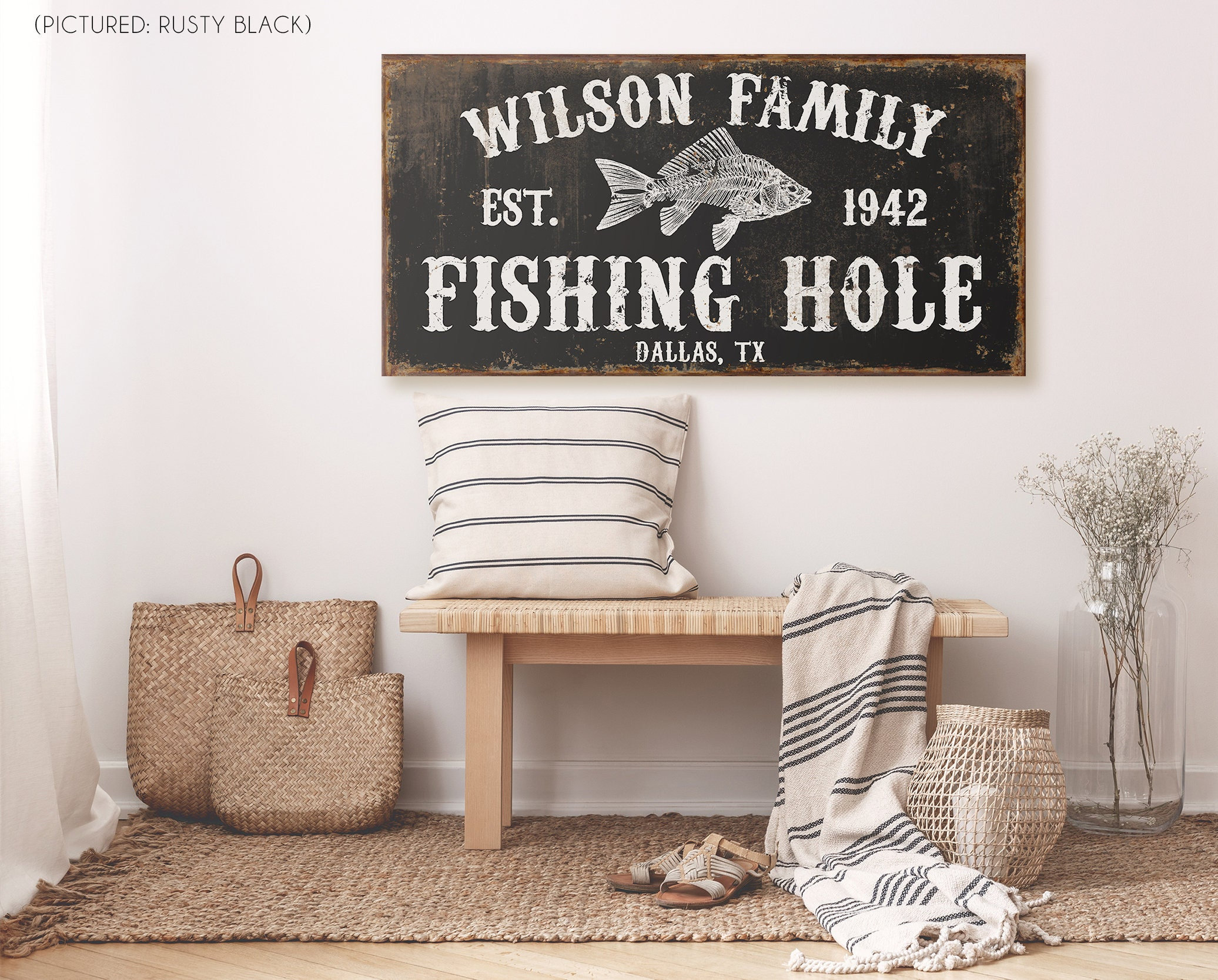Custom Fishing Sign for Man Cave Lake House Signs Fishing - Etsy