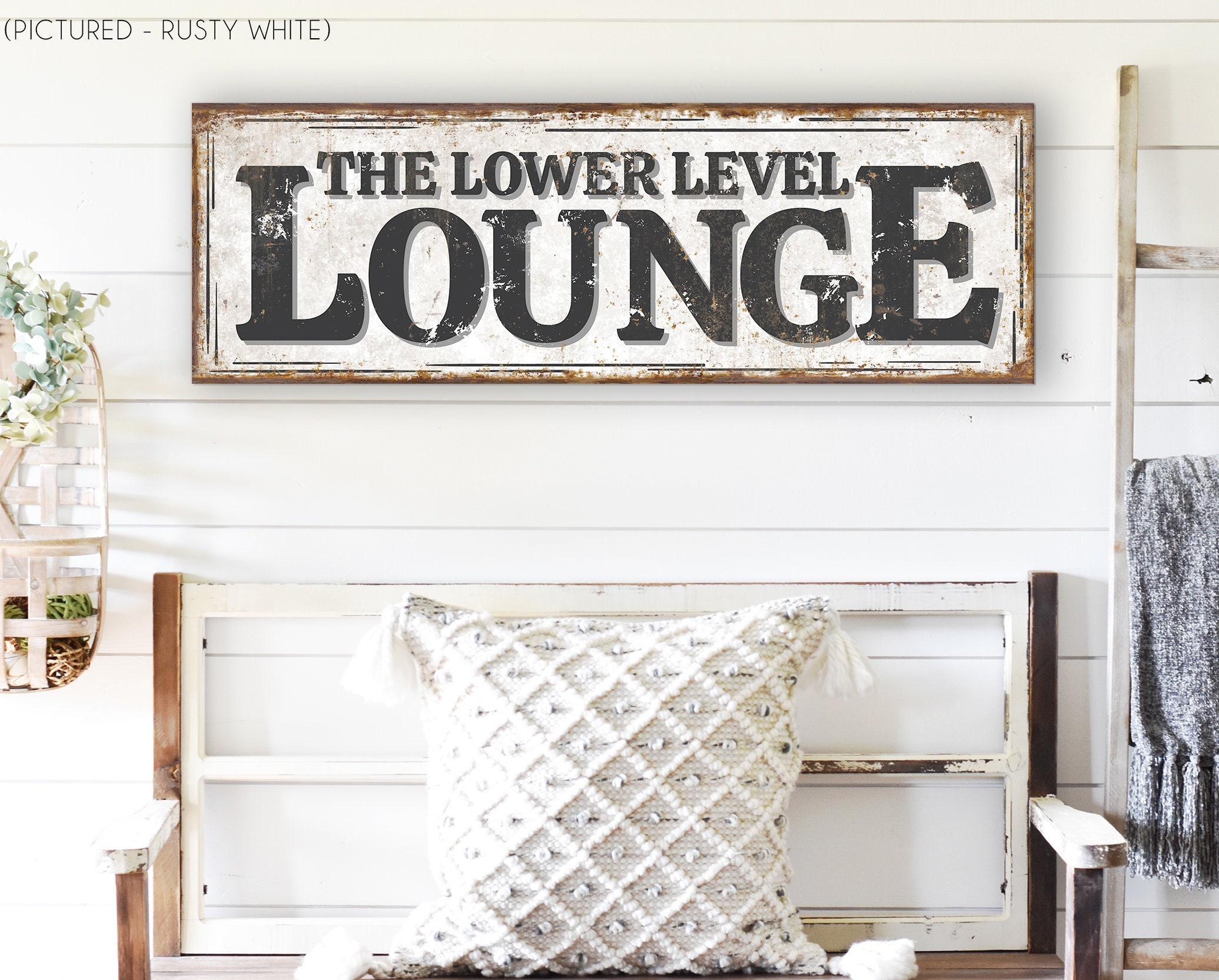 Lower Level Lounge Sign Basement Wall Art Farmhouse Home Decor - Etsy
