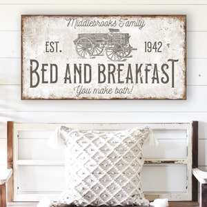 Custom Bed and Breakfast Sign Personalized Airbnb Signs Rustic Home ...