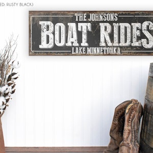 Custom Boat Rides Sign: Personalized Lake House Decor - Etsy