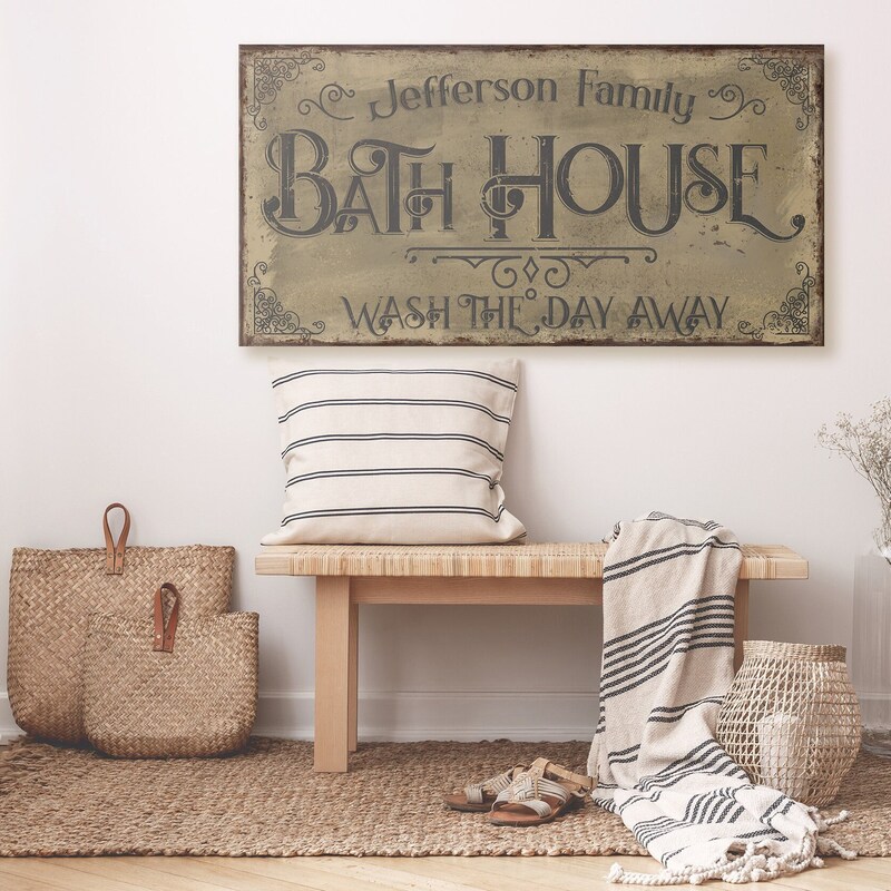 Bath House Sign - Etsy