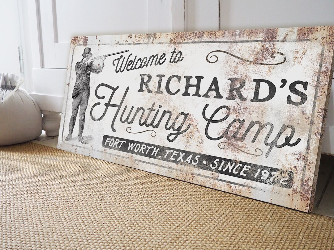 Custom Hunting Camp Sign for Dad Personalized Hunting Gifts for Deer ...