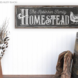 Custom Homestead Sign Large Farmhouse Sign Personalized Outdoor Signs ...