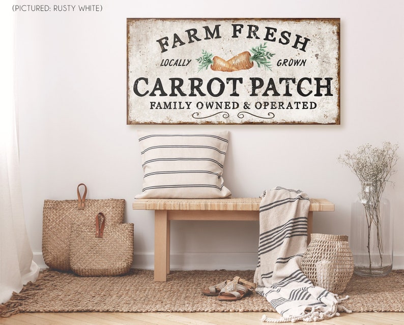 Farm Fresh Carrot Patch Sign Farmhouse Easter Decor Carrots - Etsy