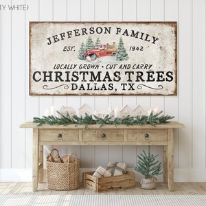 Personalized Country Farmhouse Christmas Sign Custom Christmas Decor ...