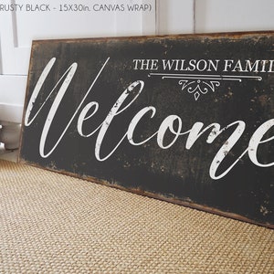 Custom Family Name Welcome Sign Personalized Family Sign for Front Door ...