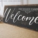 Custom Family Name Welcome Sign Personalized Family Sign for Front Door ...