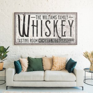 Personalized Whiskey Tasting Room Sign: Rustic Farmhouse Decor - Etsy