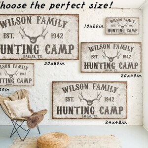 Custom Hunting Camp Sign Personalized Hunting Cabin Decor for Dad ...