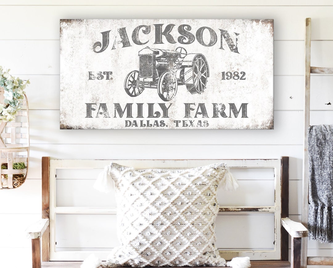 Custom Family Farm Sign Personalized Farmhouse Signs Modern Farm House ...
