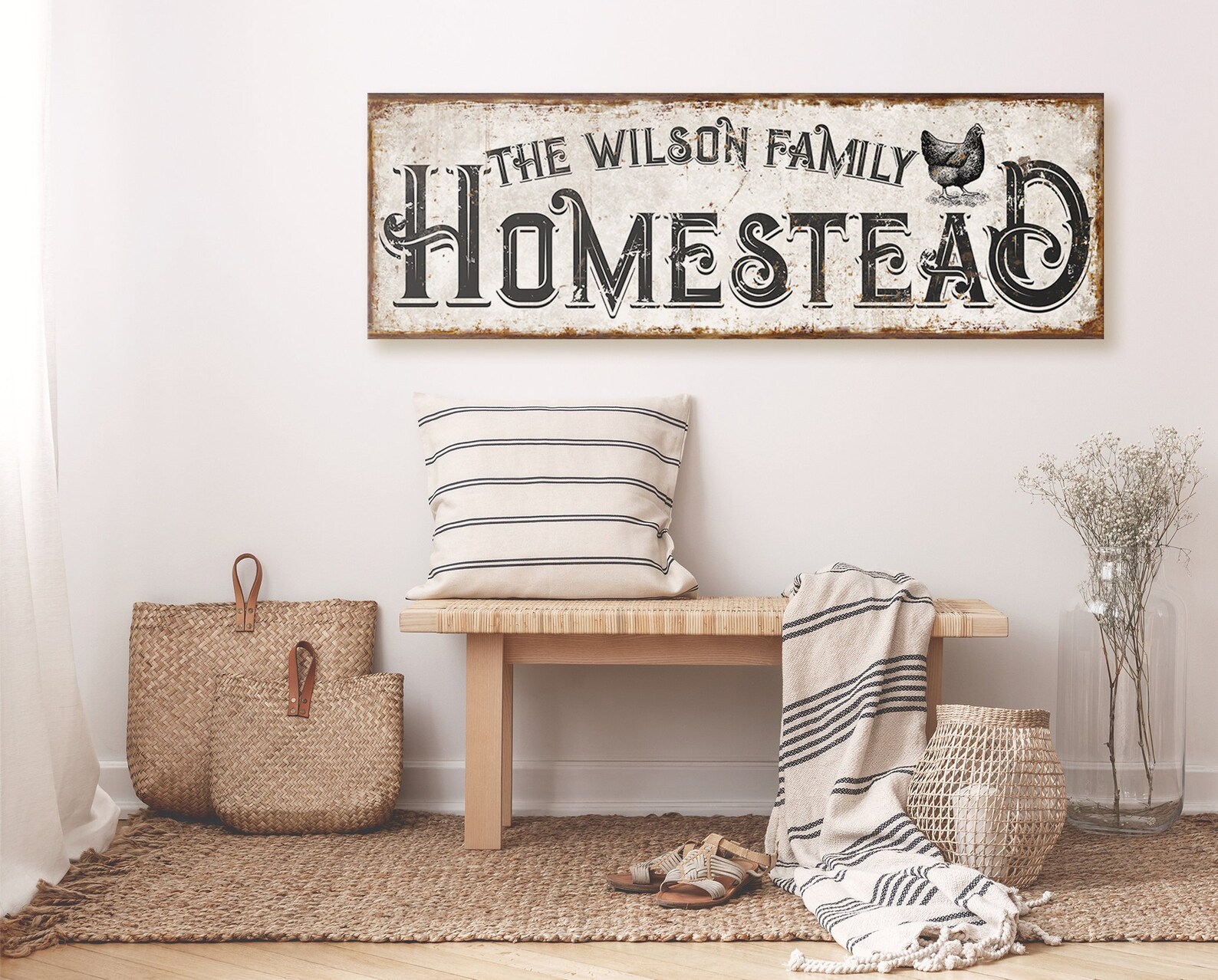 Custom Modern Farmhouse Sign for Living Room Rustic - Etsy