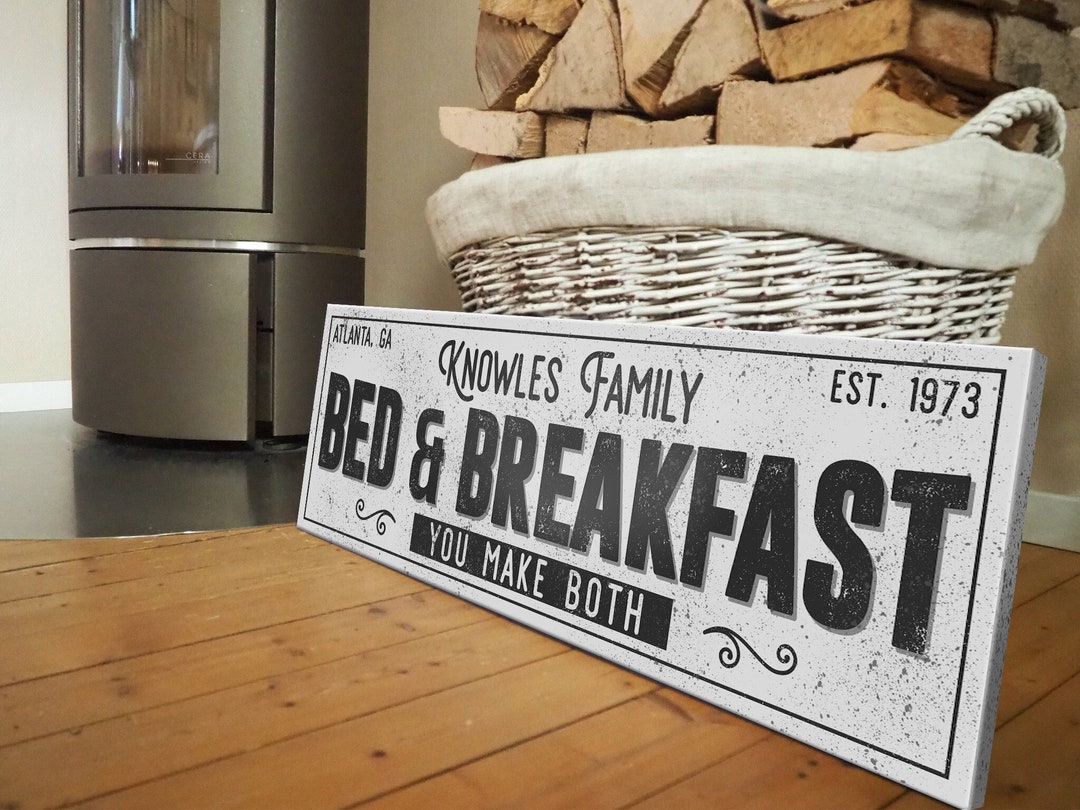 Personalized Bed and Breakfast Sign: Modern Farmhouse Bnb Decor - Etsy