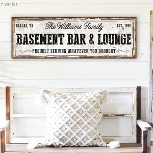 Personalized Basement Bar and Lounge Sign Gifts for Dad Custom Mancave ...
