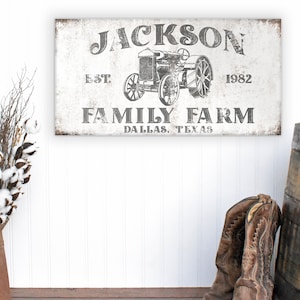Custom Family Farm Sign Personalized Farmhouse Signs Modern Farm House ...