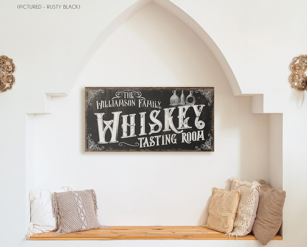 Custom Whiskey Tasting Room Sign: Personalized Bar Decor - Etsy