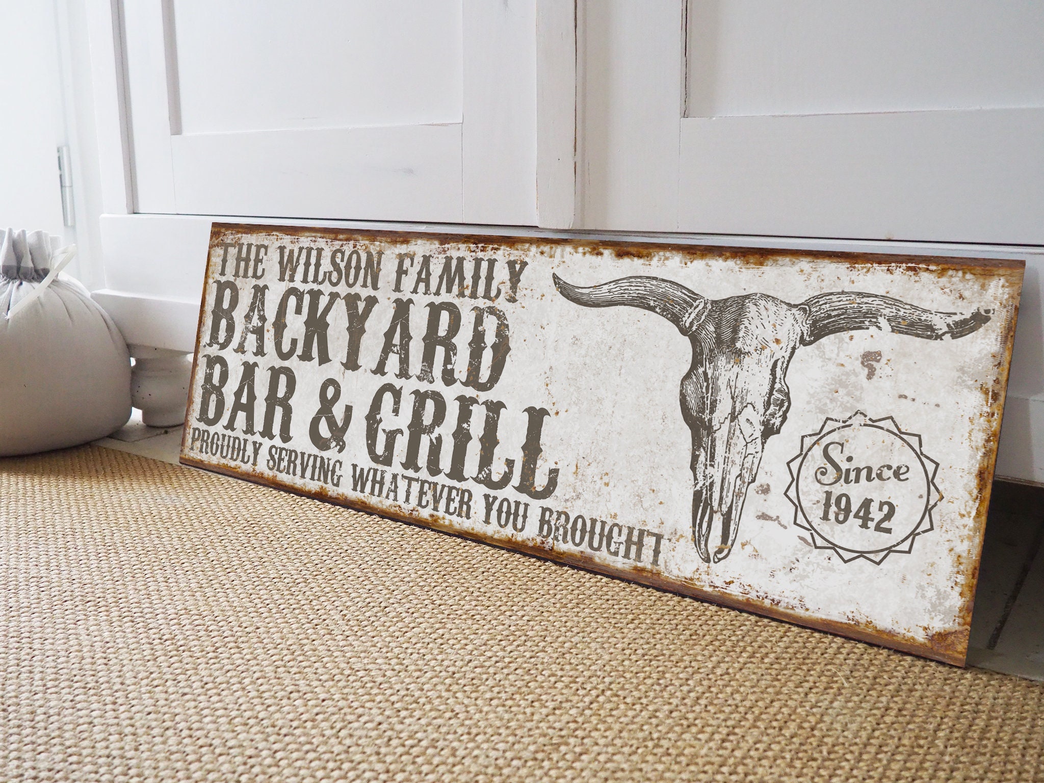 Custom Outdoor Back Yard Bar and Grill Sign for Dad Gifts for - Etsy