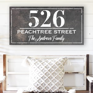 Personalized Family Address Sign for Front Patio Large Outdoor Porch ...