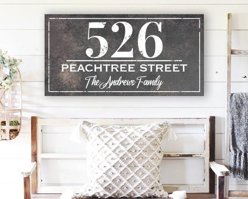 Personalized Family Address Sign for Front Patio Large Outdoor - Etsy