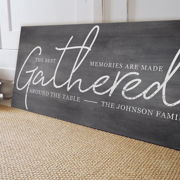 Gathered Around the Table Sign - Etsy