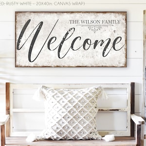 Custom Family Name Welcome Sign Personalized Family Sign for Front Door ...