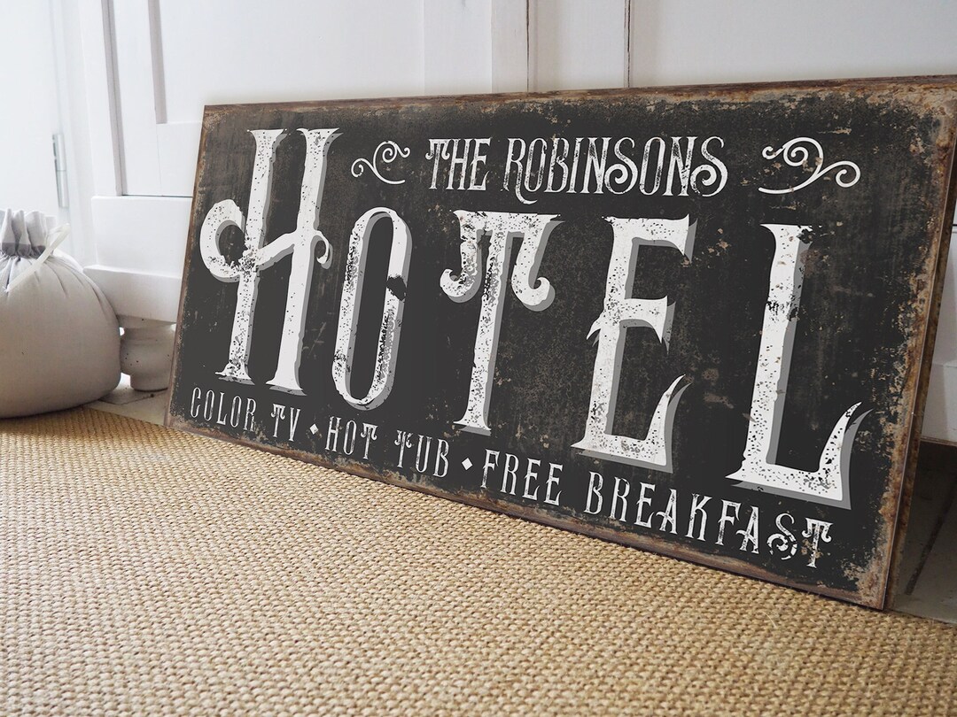 Personalized Hotel Sign: Custom Vintage Cottage Decor - Etsy