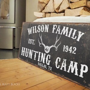 Custom Hunting Camp Sign Personalized Hunting Cabin Decor for Dad ...
