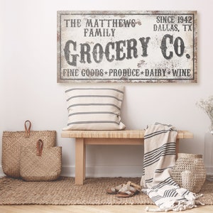 Rustic Custom Kitchen Signs for Pantry Chic Vintage Farmhouse Wall ...