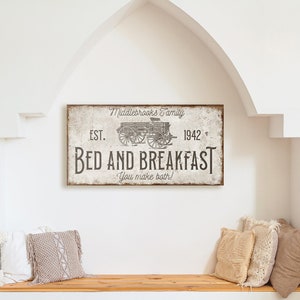 Custom Bed and Breakfast Sign Personalized Airbnb Signs Rustic Home ...