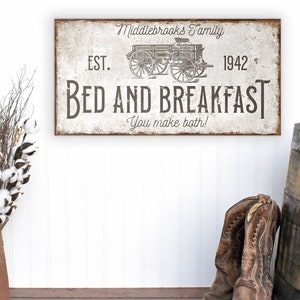 Custom Bed and Breakfast Sign Personalized Airbnb Signs Rustic Home ...