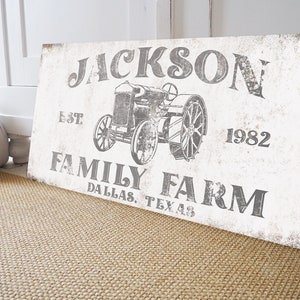 Custom Family Farm Sign Personalized Farmhouse Signs Modern Farm House ...