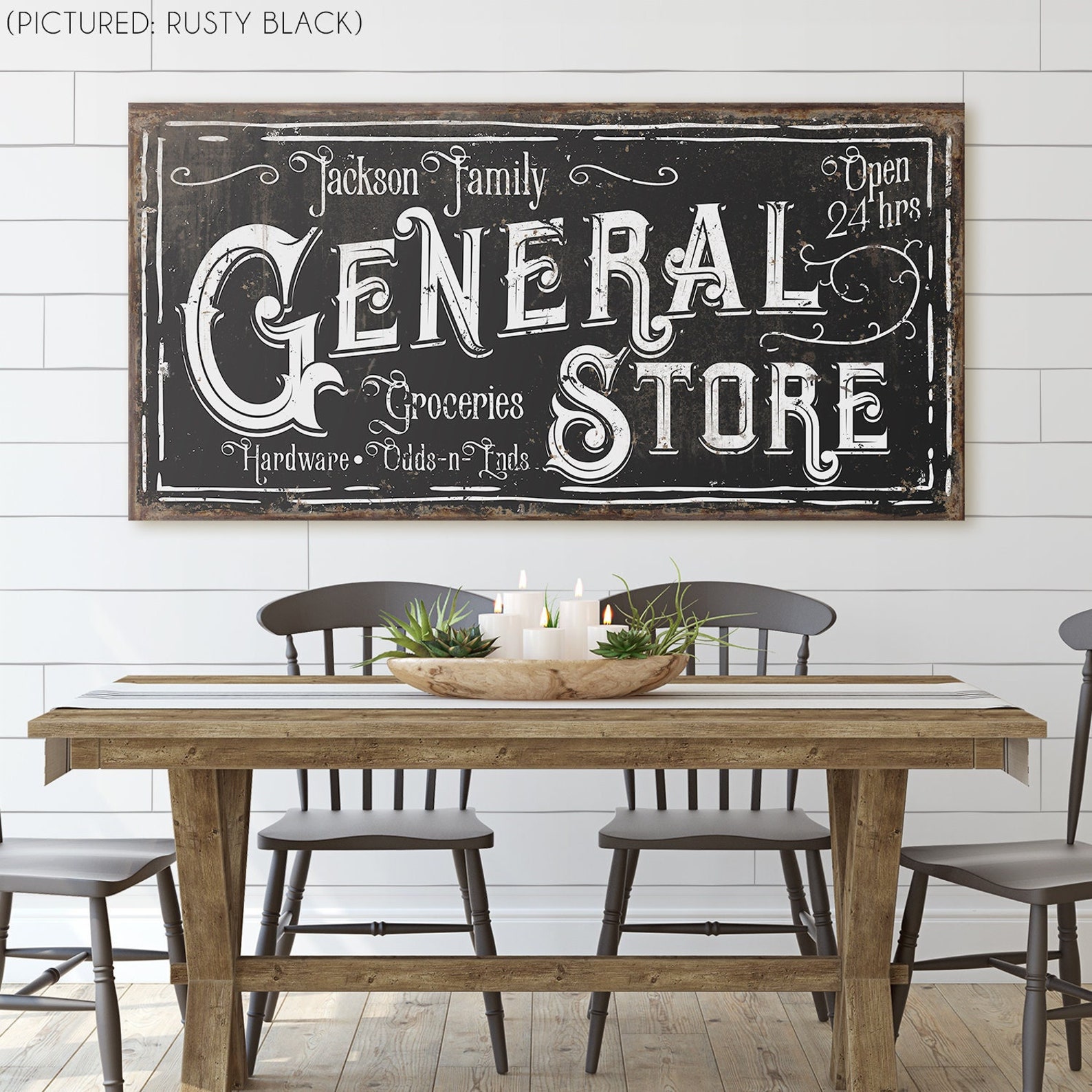 Custom General Store Sign Personalized Modern Farmhouse Wall - Etsy