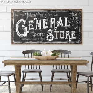 Custom General Store Sign Personalized Modern Farmhouse Wall Decor for ...