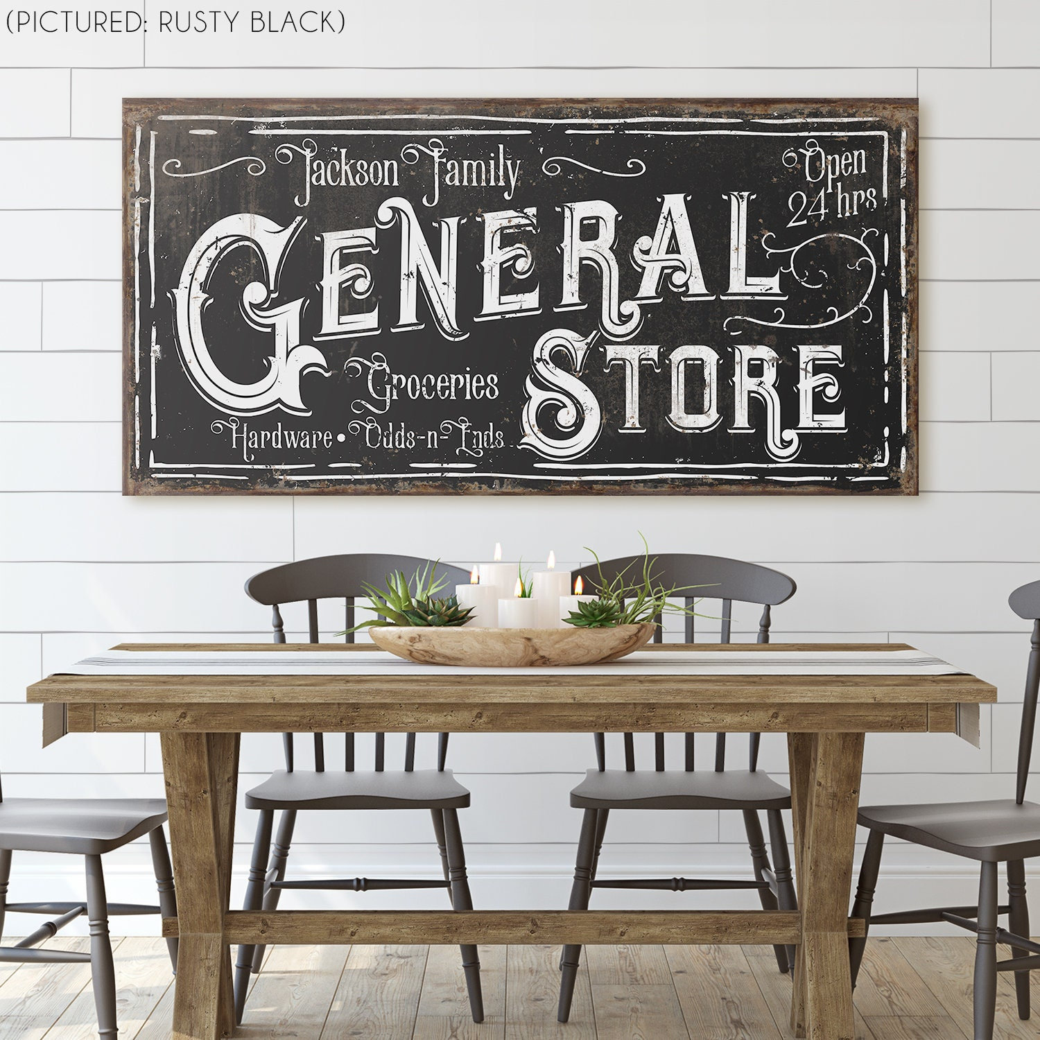Custom General Store Sign Personalized Modern Farmhouse Wall - Etsy
