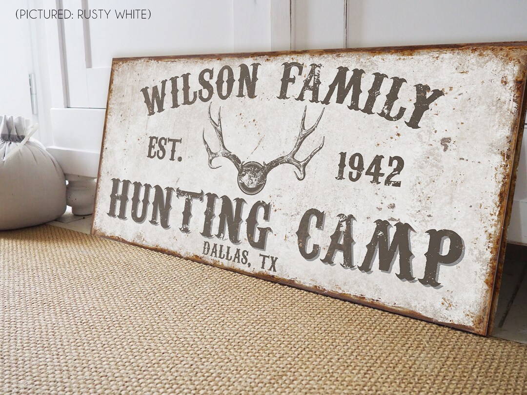 Custom Hunting Camp Sign Personalized Hunting Cabin Decor for Dad ...