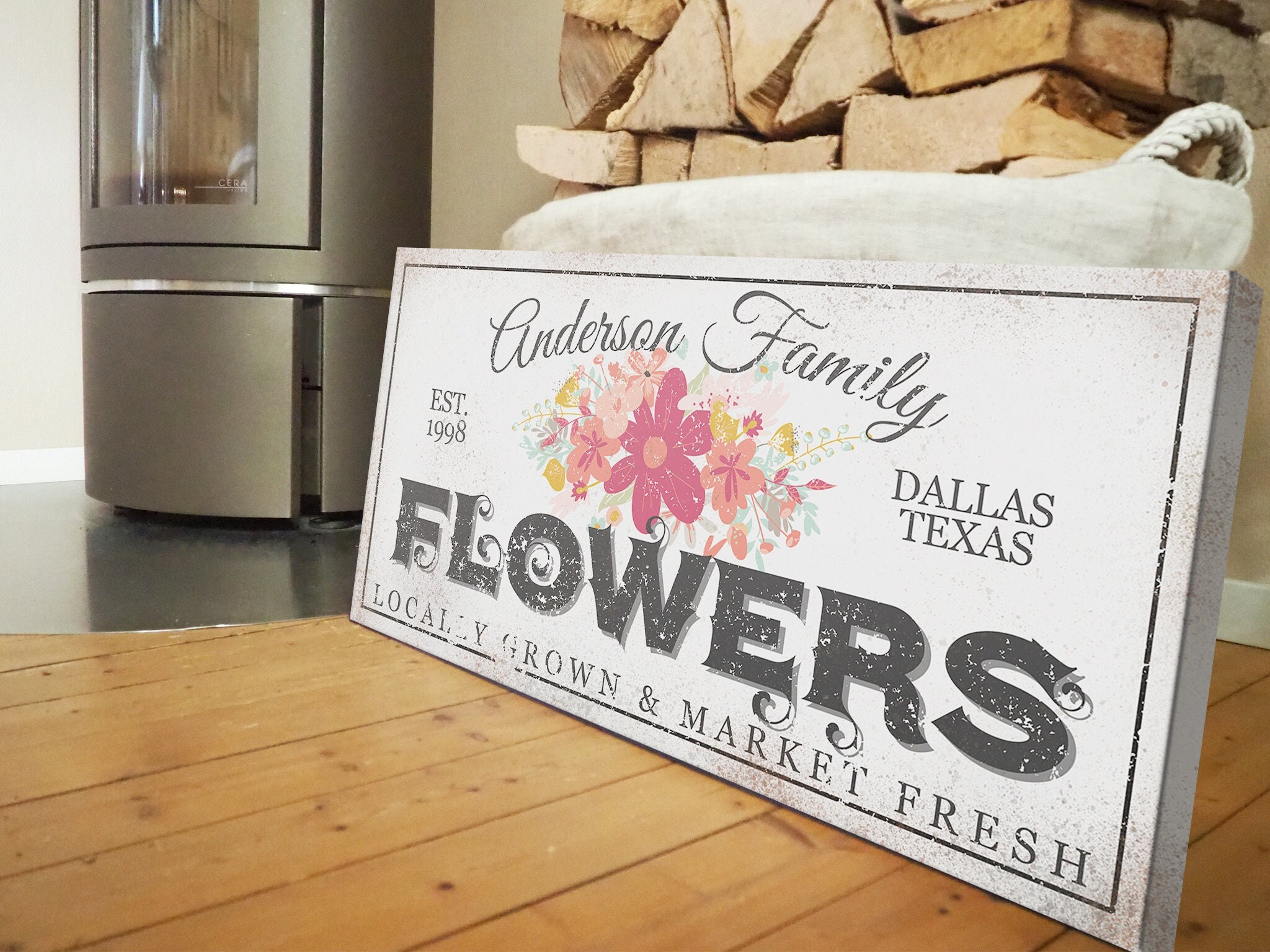 Custom Fresh Flower Market Sign Personalize Flower Farm Signs - Etsy