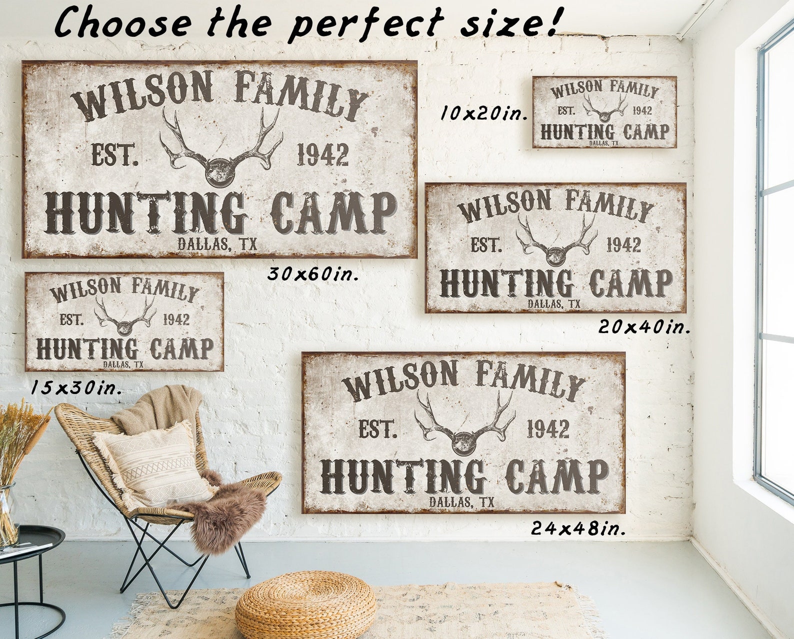 Personalized Hunting Camp Sign Custom Hunting Gifts for Men Dad Husband ...